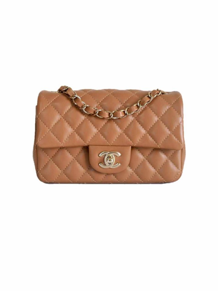 Chanel 22S Mini Rectangular bag caramel lambskin|Vintage-United